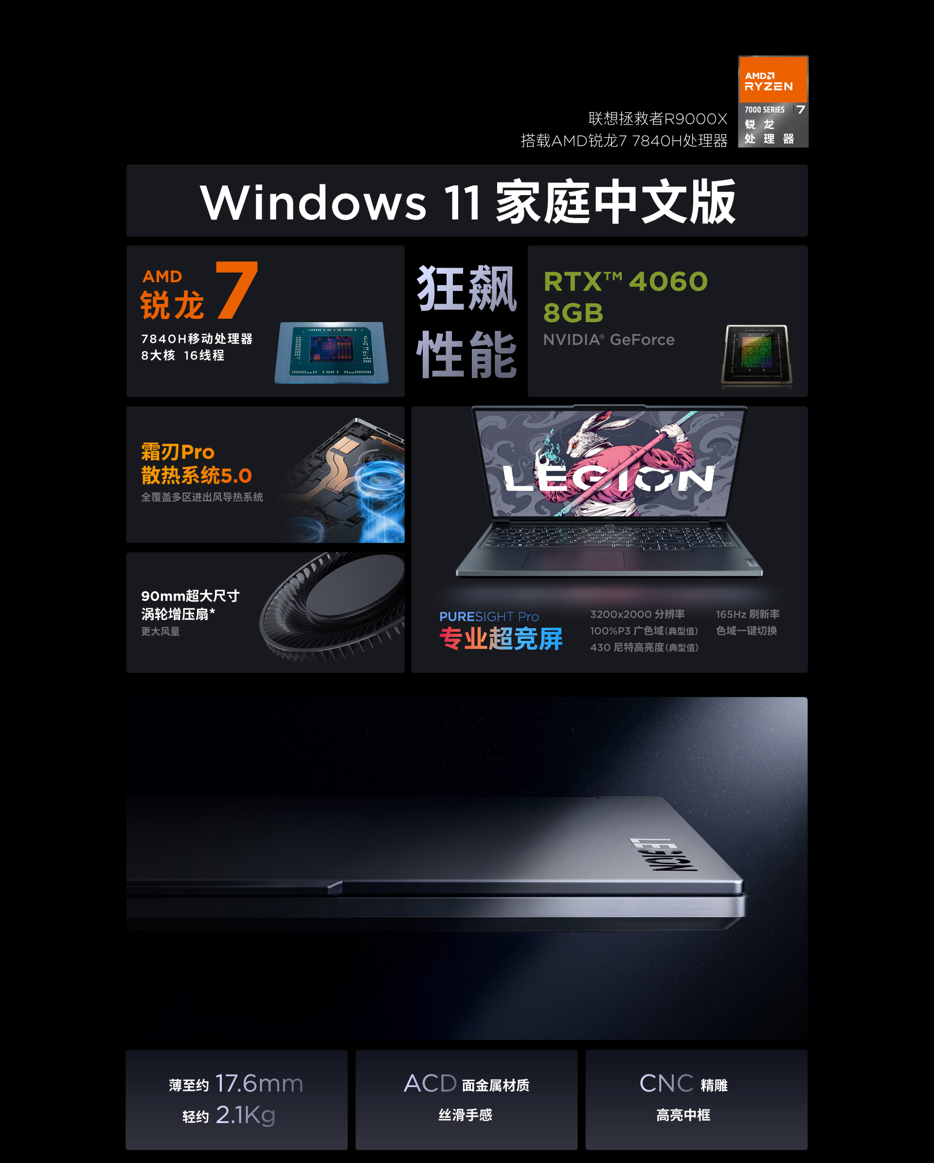 【定制款】联想拯救者R9000X 2023 16英寸游戏笔记本电脑 钛晶灰_多少钱_参数_图片_价格_用户评价_联想商城